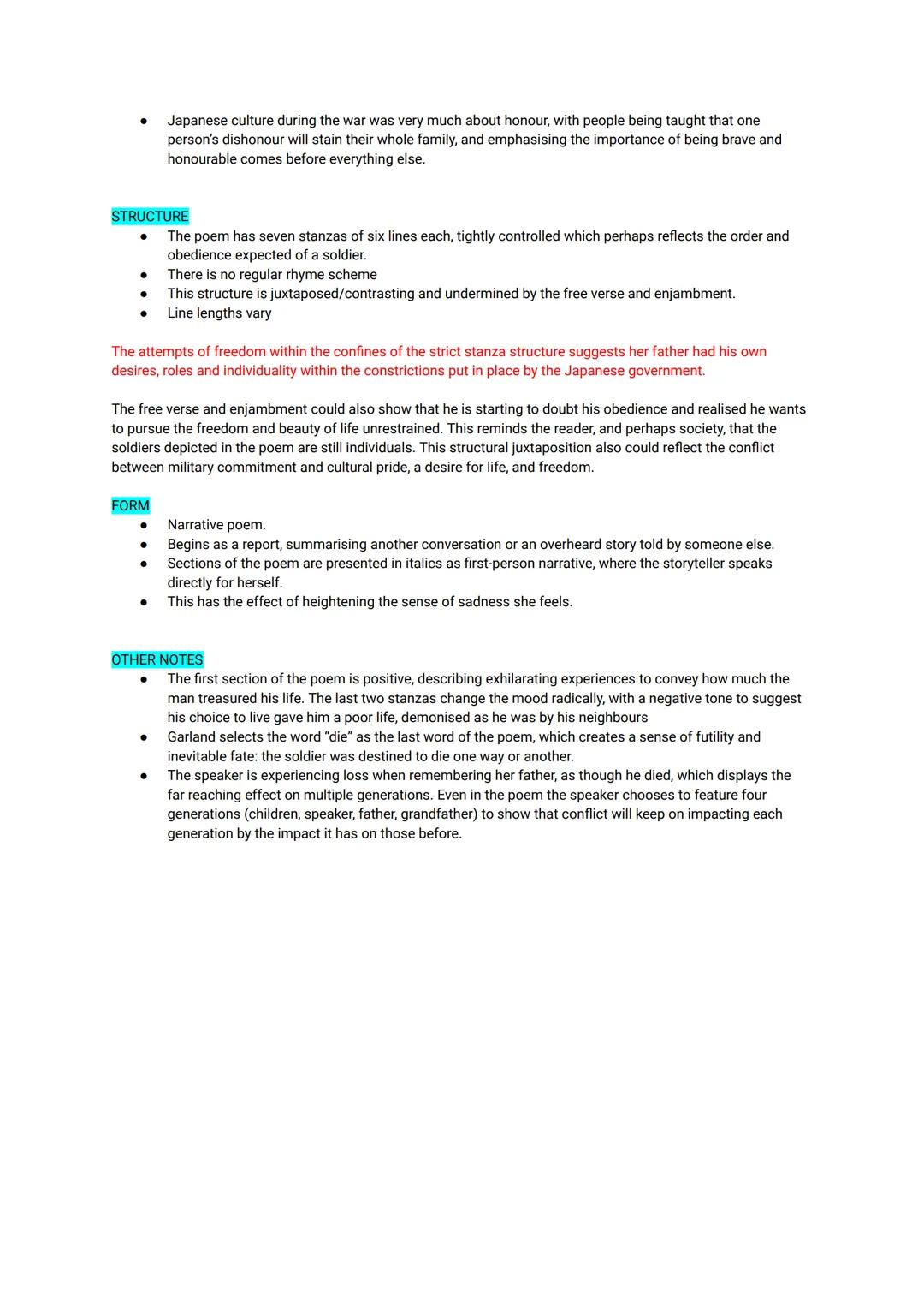 Discovering Beatrice Garland's Poem 'Kamikaze' (English Literature) as ...