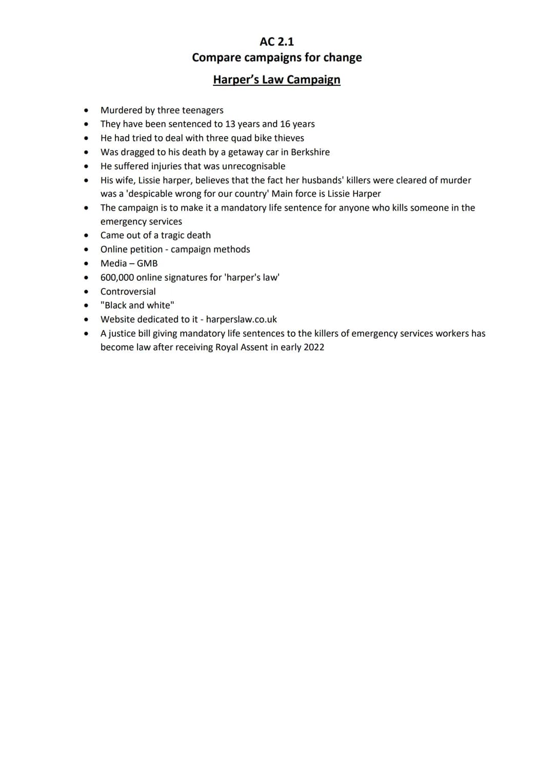 Simply explained: Compare Campaigns for Change: Sarah's Law and Harper ...