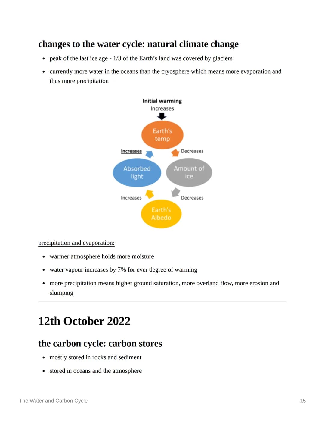 AQA A Level Geography Water and Carbon Cycle (Geography) - Knowunity