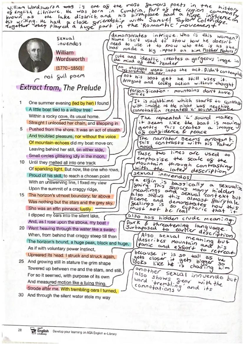 Simply explained: The Prelude Poem PDF GCSE - Extract & Analysis ...