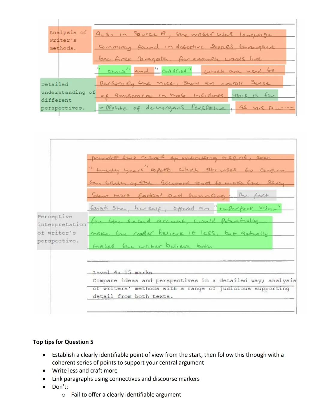 GCSE English Language Paper 2 Revision Tips and Model Answers (English ...