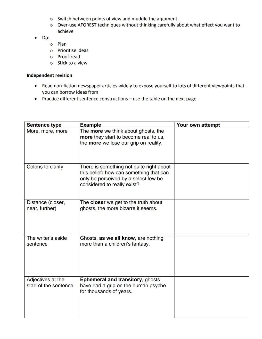 GCSE English Language Paper 2 Revision Tips and Model Answers (English ...