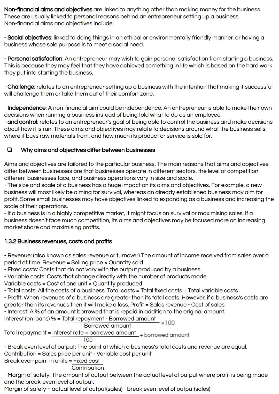 Edexcel Business Theme 1 Revision Notes PDF | Free A-level & GCSE ...