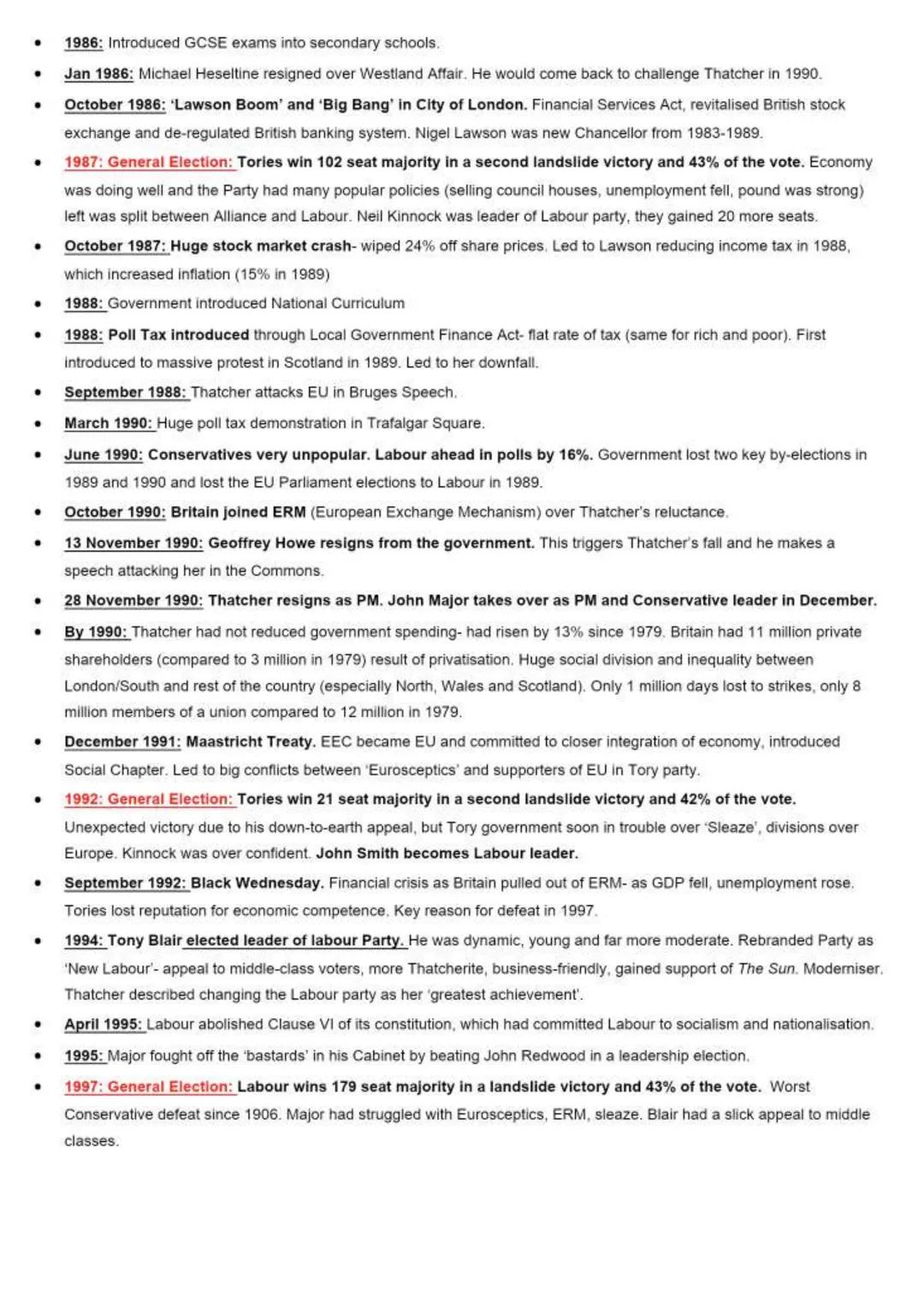 Simply explained: British History Timeline 1979-1997: Major Events and ...