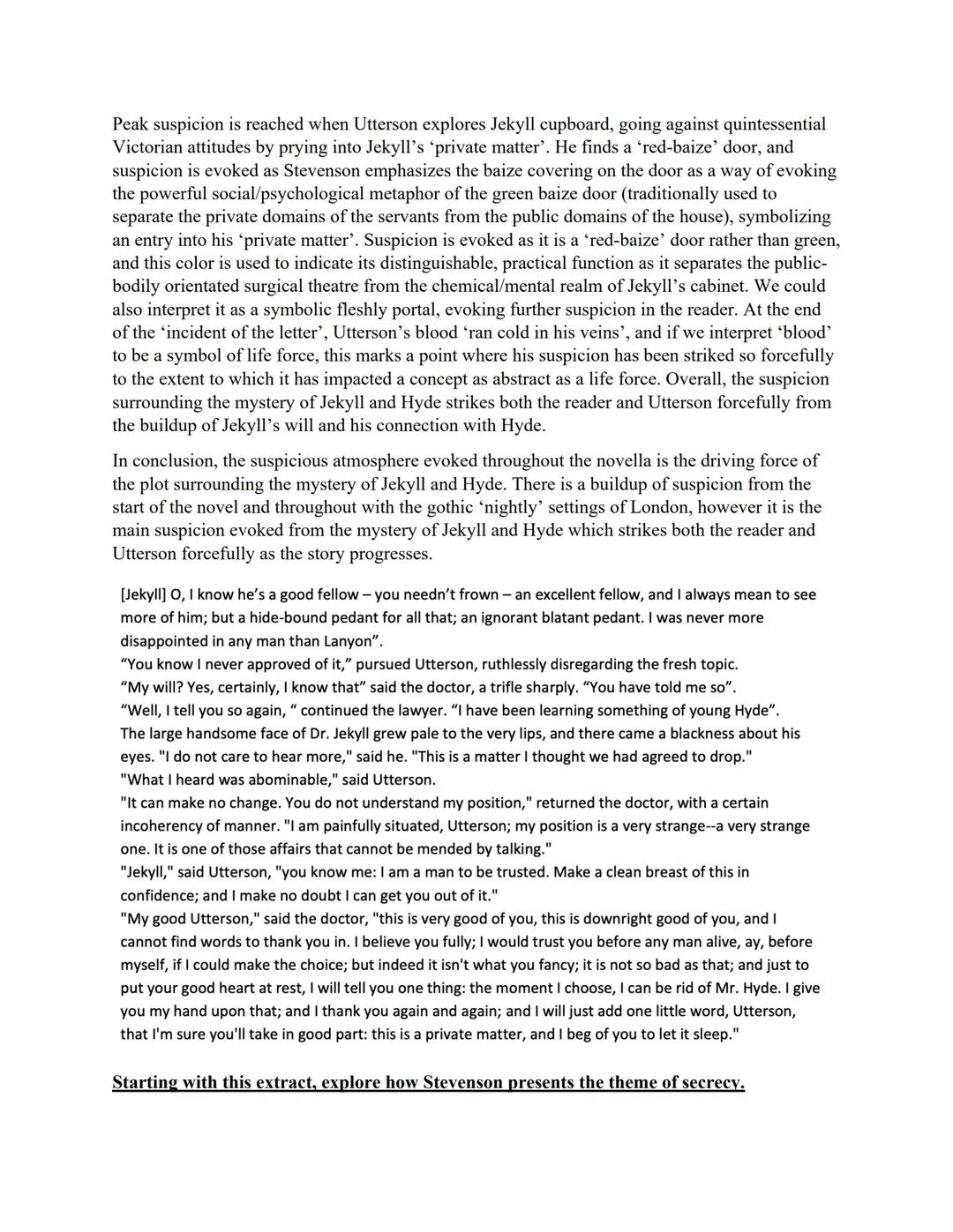 Simply explained: GCSE Model Essays and Questions for Dr Jekyll and Mr ...