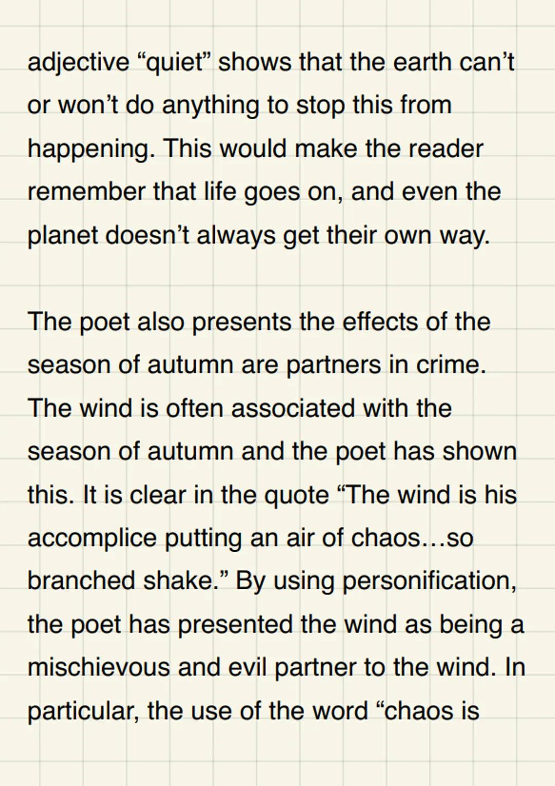 Simply explained: Unseen Poem Analysis: A Day in Autumn by Billy ...
