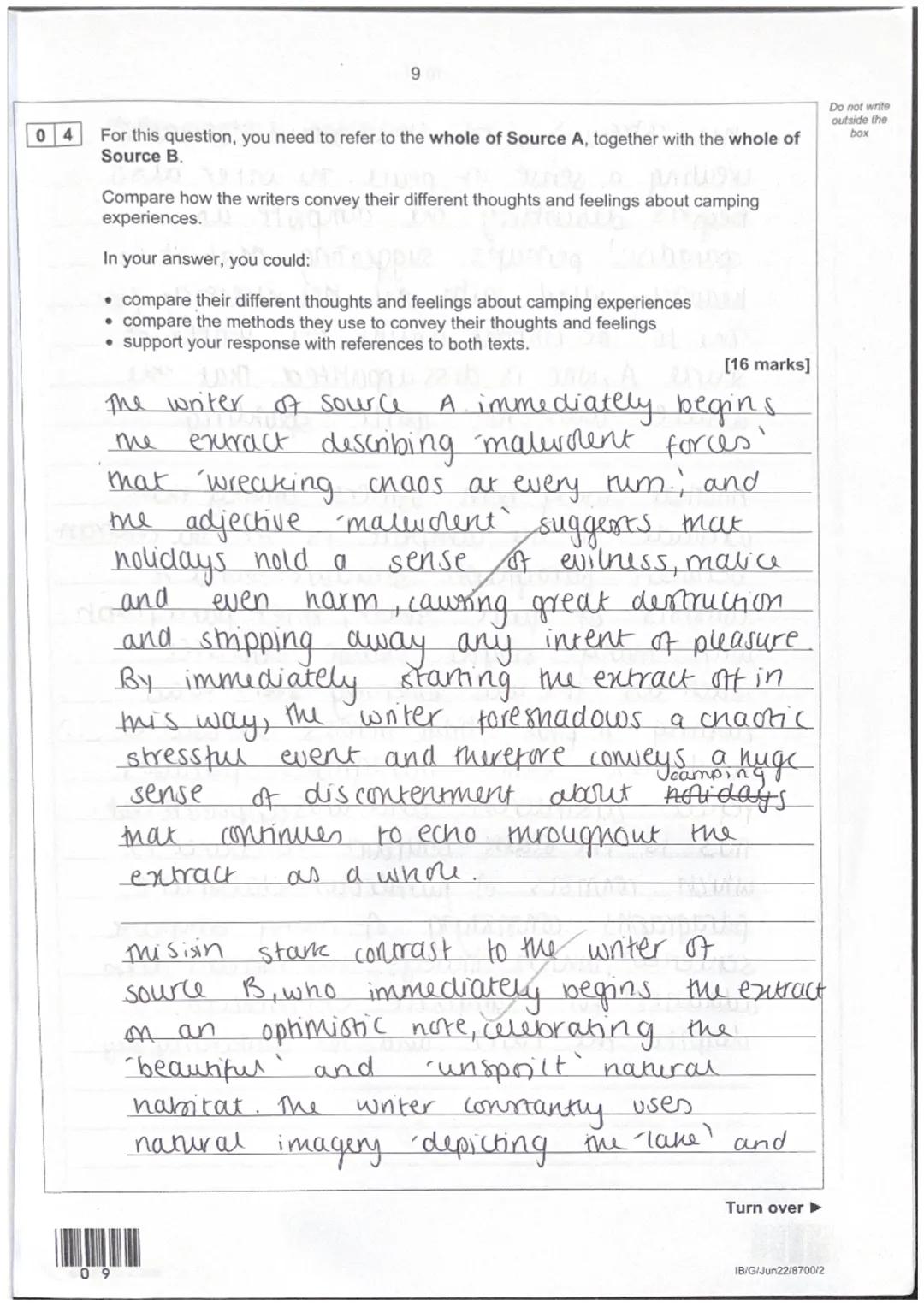 GCSE English Language Paper 2 2022 Model Answers and Mark Scheme PDF ...