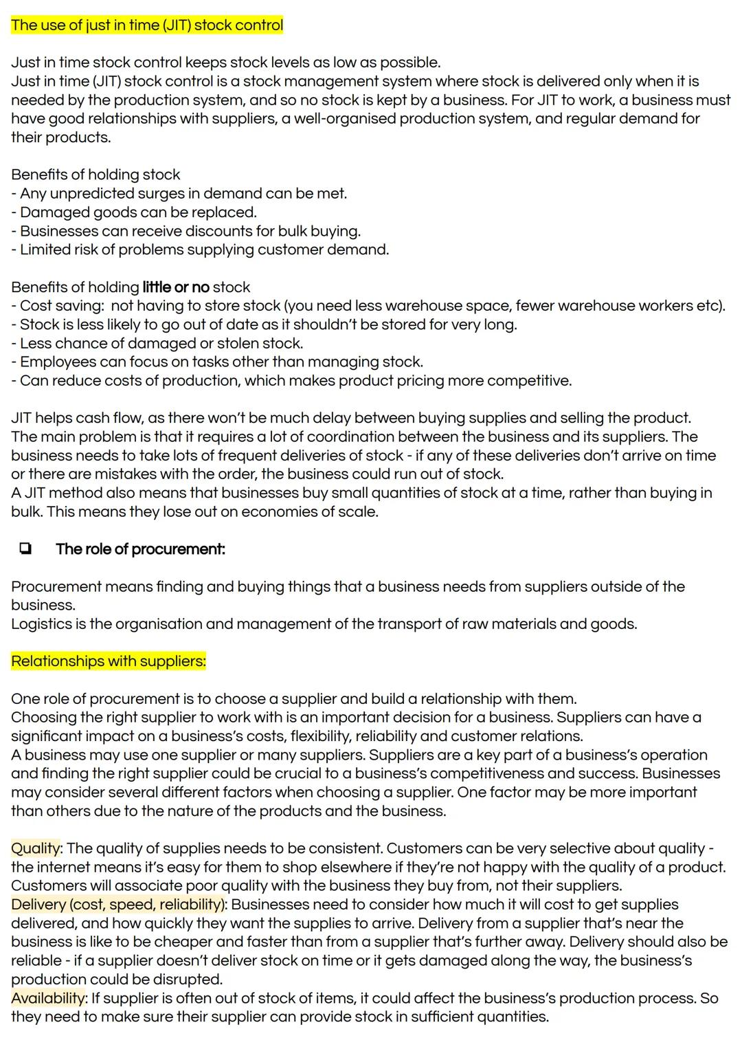 GCSE Edexcel Business Theme 2 Revision Notes (Business) - Knowunity