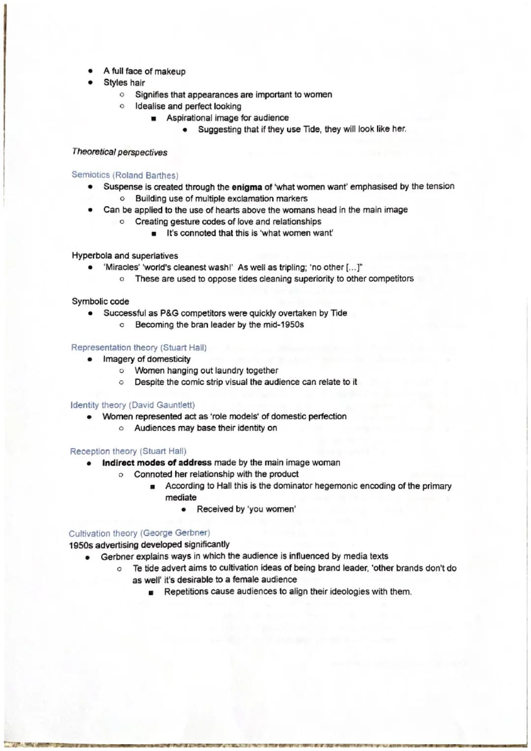 Tide 1950s Advert Analysis for A Level Media (Media Studies) - Knowunity