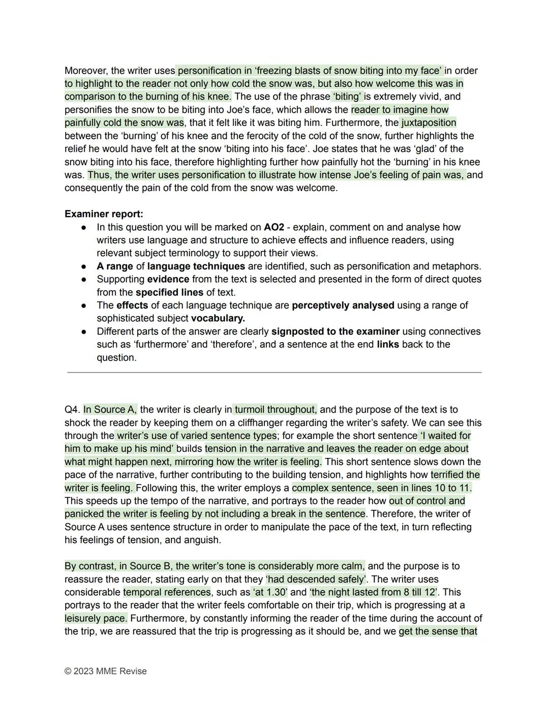 Simply explained: AQA English Language Paper 2 June & November 2020 ...