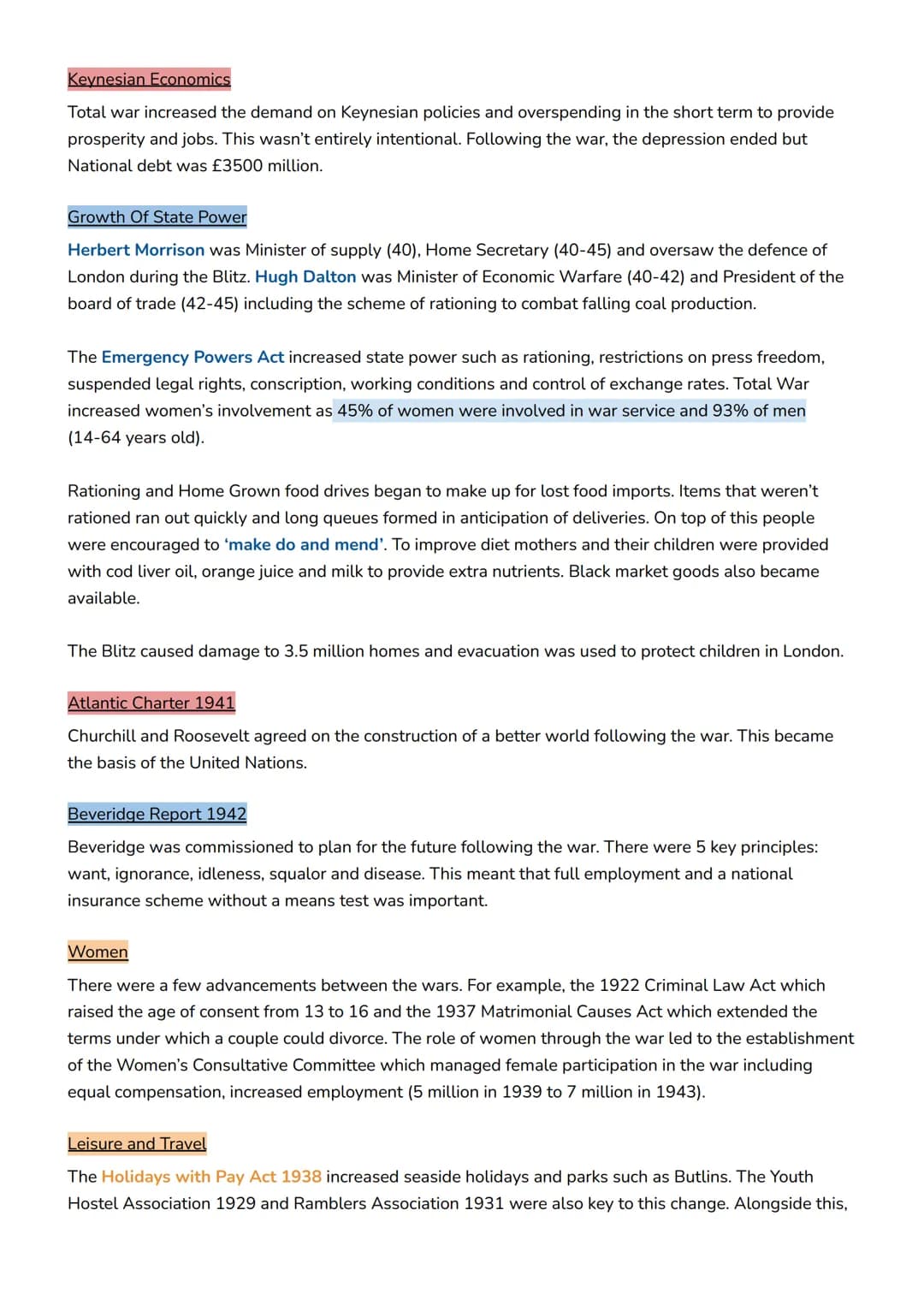 Study Notes on Britain’s Political Transformation (1918-1979) and David ...